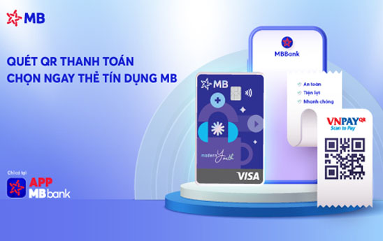 Thanh toán VNPAY QR với thẻ tín dụng MB