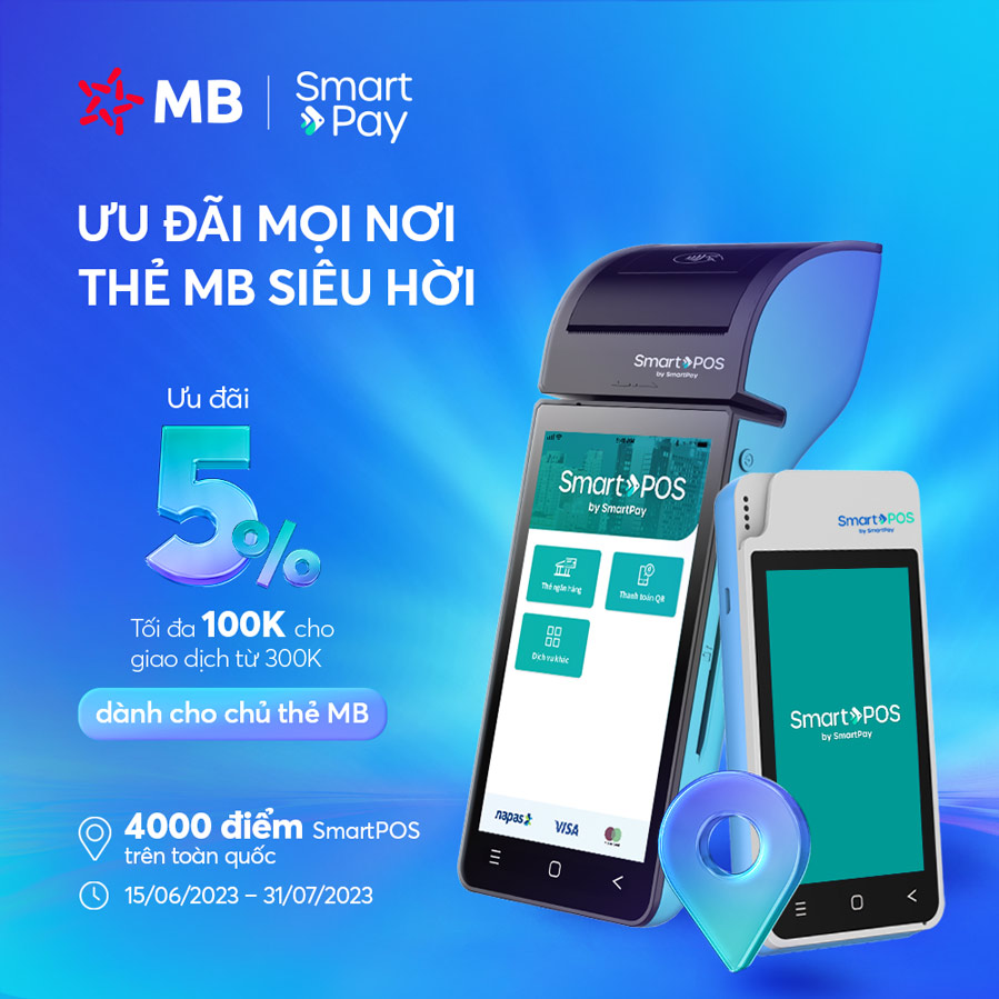 [MB x SmartPay] Ưu đãi mọi nơi - Thẻ MB siêu hời